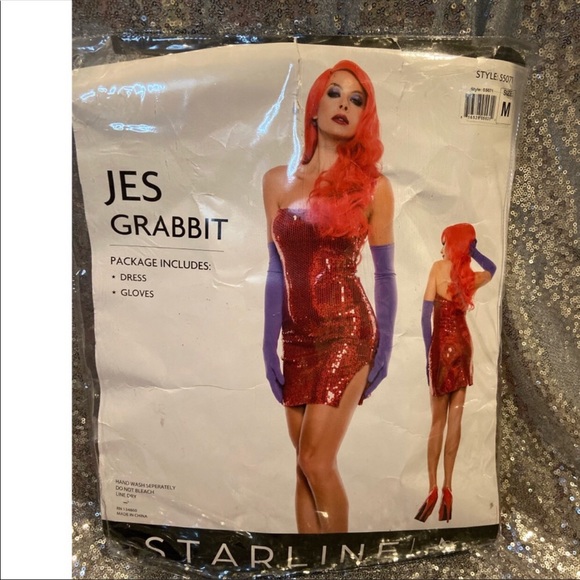 costume | Dresses | Red Sequin Dress Jessica Rabbit Costume | Poshmark